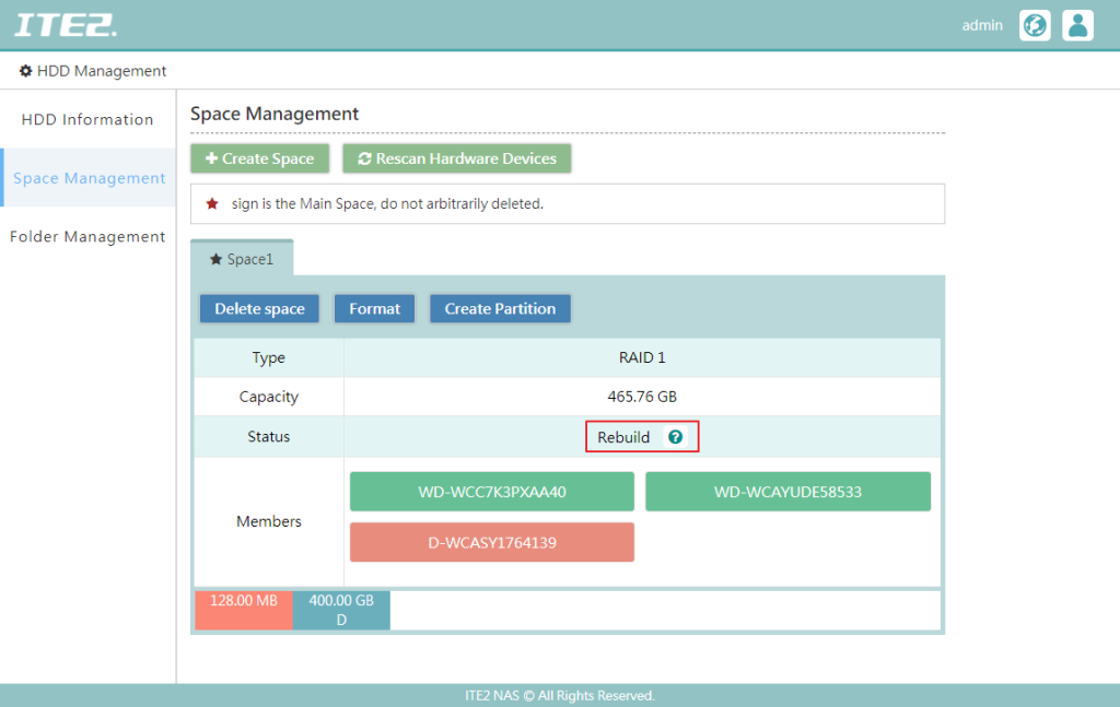 Add Hot Spare for Windows 10 NAS - ITE2 NAS 2.0 Blog
